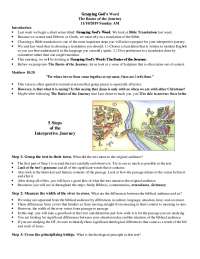5 Steps of the Interpretive Journey | Study notes English | Docsity