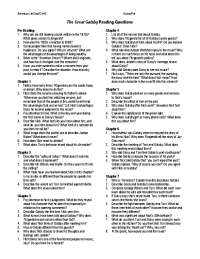 The Great Gatsby Reading Questions | Lecture notes English Literature ...