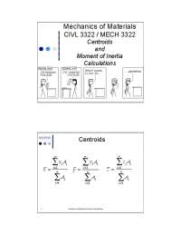 Centroids and Moment of Inertia Calculation.pptx | Exercises Mechanics - Docsity