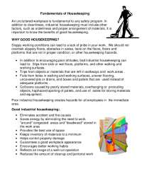 Fundamentals of Housekeeping | Slides Hospitality and Tourism - Docsity