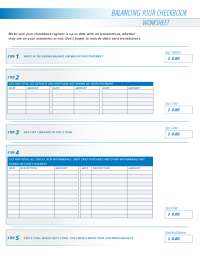 Balancing Your Checkbook Worksheet | Summaries Financial Statement ...