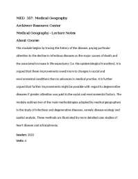Medical Geography Syllabus | Study Guides, Projects, Research Medical ...