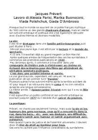 Jacques Prevert- Barbara | Appunti di Francese - Docsity