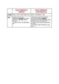 PAST PERFECT SIMPLE AND CONTINUOUS | Schemi e mappe concettuali di ...