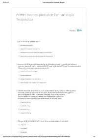 Examen segundo parcial de farmacologia terapeutica | Exámenes de Farmacología - Docsity