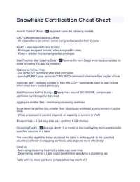 Snowflake Certification Cheat Sheet Exam 2022/2023 | Exams Nursing ...