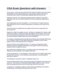CISA Exam Questions with Answers. | Exams Nursing | Docsity
