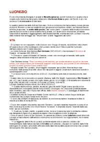 Lucrezio: vita, De Rerum Natura (+traduzioni) | Appunti di Latino | Docsity