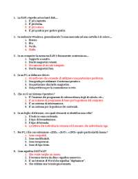 Domande per esercitarsi all’esame | Schemi e mappe concettuali di Elementi di Informatica - Docsity