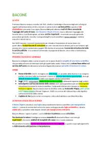 Bacone e il metodo induttivo | Appunti di Filosofia | Docsity