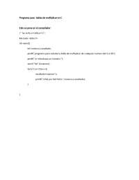 Programa para tablas de multiplicar en C | Ejercicios de Informática ...