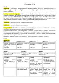 Regole office informatica | Schemi e mappe concettuali di Elementi di Informatica - Docsity