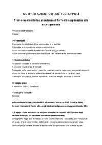 Esempio compito autentico Fisica | Esercizi di Fisica - Docsity