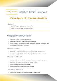 Principles of Communication - study guide | Study notes Journalism ...