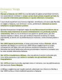 Giovanni Verga: vita e opere | Appunti di Italiano - Docsity