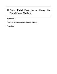 11 Soils Field Procedures Using the Sand Cone Method | Exams ...
