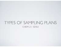 Types of Sampling Plans | Study notes Statistics | Docsity