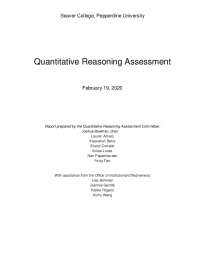 Quantitative Reasoning Assessment | Lecture notes Reasoning | Docsity