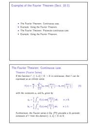 Examples of the Fourier Theorem (Sect. 10.3). | Schemes and Mind Maps ...
