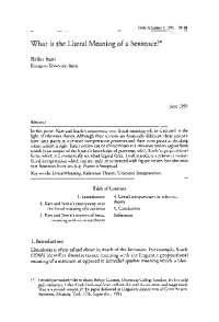 What is the Literal Meaning of a Sentence?* | Study notes Communication ...