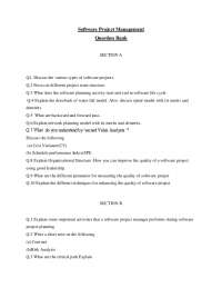 Software Project Management Question Bank | Study notes Project ...