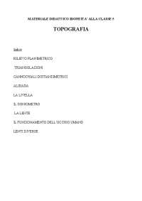 TOPOGRAFIA 5° ANNO CAT | Appunti di Topografia | Docsity