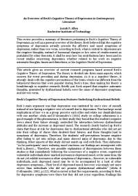 An Overview of Beck's Cognitive Theory of Depression in ... | Study ...