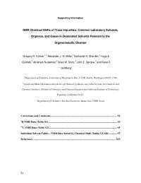 S1 NMR Chemical Shifts of Trace Impurities | Lecture notes Chemistry ...