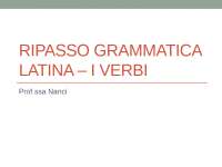 Ripasso latino superiori | Schemi e mappe concettuali di Latino | Docsity