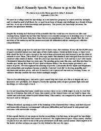 John F. Kennedy Speech, We choose to go to the Moon | Slides History ...