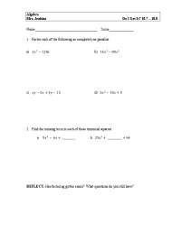 Algebra 1 Digi mathematics assignment | Assignments Mathematics | Docsity