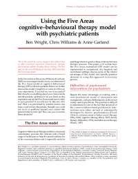 Using the Five Areas cognitive–behavioural therapy model ... | Study ...