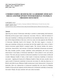Understanding democratic leadership: some key issues and ... | Schemes ...