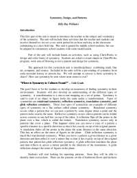 Symmetry, Design and Patterns | Exams Design | Docsity