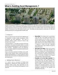 What is Building Asset Management..? | Exercises Engineering | Docsity
