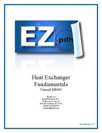 Heat Exchanger Fundamentals | Exercises Construction | Docsity