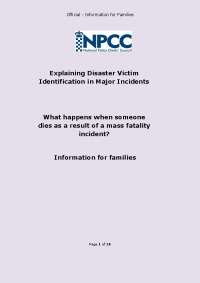 Explaining Disaster Victim Identification in Major Incidents ...