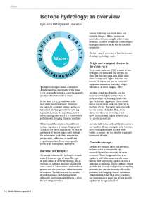 Isotope hydrology: an overview | Schemes and Mind Maps Hydrology | Docsity