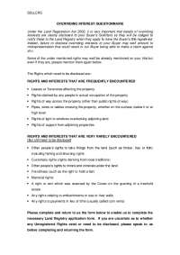 Overriding Interest Questionnaire | Exams Real Estate Management | Docsity