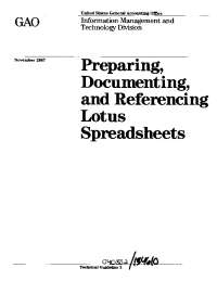 Preparing, Documenting, and Referencing Lotus Spreadsheets | Lecture ...