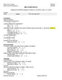 EXAMEN MENTAL NIÑOS 2020 | Apuntes de Psicoanálisis | Docsity