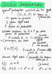 Probabilità, calcolo combinatorio, variabili casuali e distribuzioni di ...