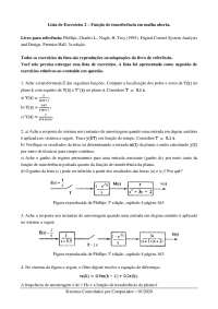 LISTA DE EXERCICIOS 2 - TRANSFORMADA Z | Exercícios Controle de Processo | Docsity