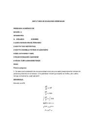 Ecuaciones diferenciales | Ejercicios de Ecuaciones Diferenciales | Docsity