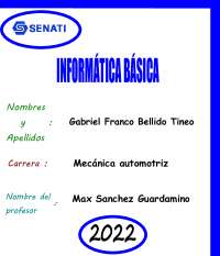 INFORMATICA BASICA CLASE NUMERO 1 | Ejercicios de Informática | Docsity