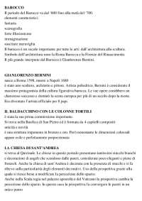Riassunto stile barocco e bernini | Schemi e mappe concettuali di Elementi di storia dell'arte ...