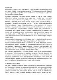 RIASSUNTO LEZIONE MEMORIA E NARRAZIONE | Prove d'esame di Storia Della Pedagogia | Docsity