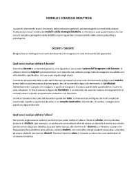 Modelli e strategie didattiche | Appunti di Didattica generale e ...