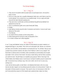 The Great Gatsby F. Scott Fitzgerald - Esercizi svolti | Esercizi di ...