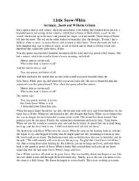 Little Snow-White | Study notes Dance | Docsity